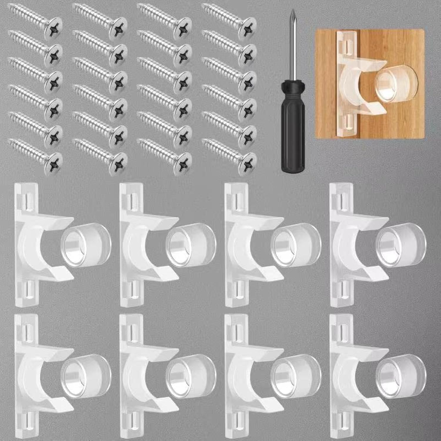KIBBEH 8 Sets False Front Cabinet Clips Kitchen Cabinet Doors ...