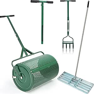 Amazon.com : Lothee 4-Step Compost and Peat Moss Spreader Lawn Care ...