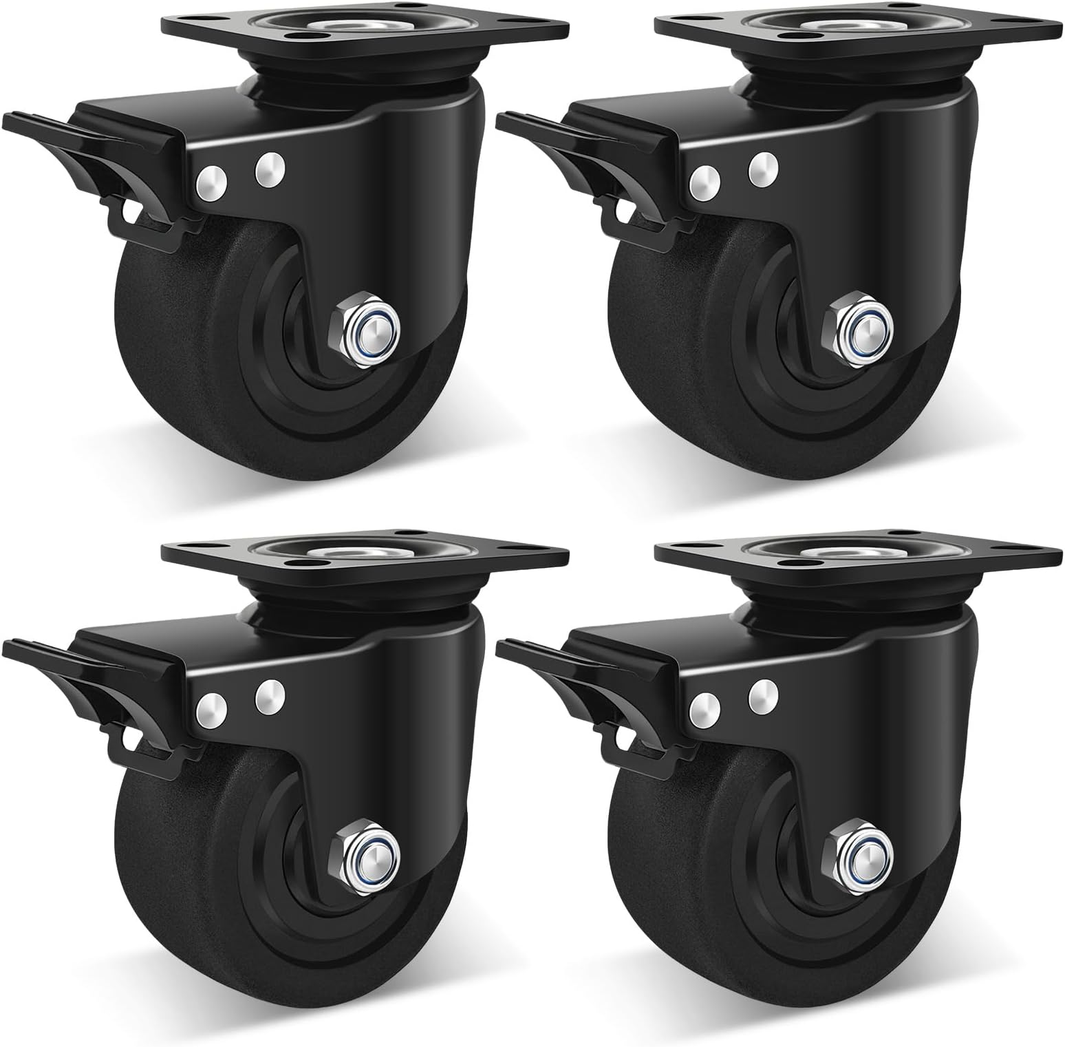 Amazon.com: Shepherd Hardware 8721E Hidden Swivel Plate Casters, 2-1/2 ...