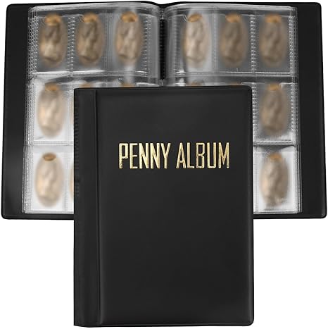 Amazon.com: Pressed Penny Collector Book, 15.5x11.5cm/6.1x4.5in Holds ...