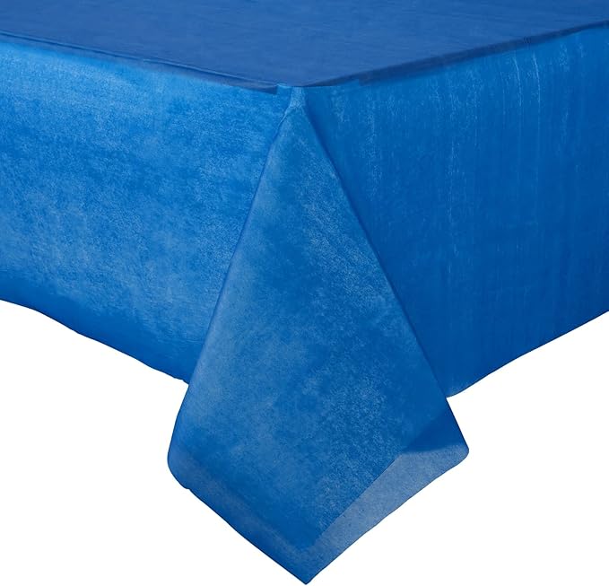3 Pack Royal Blue Plastic Tablecloth, 54" x 108" Disposable Table Cover ...