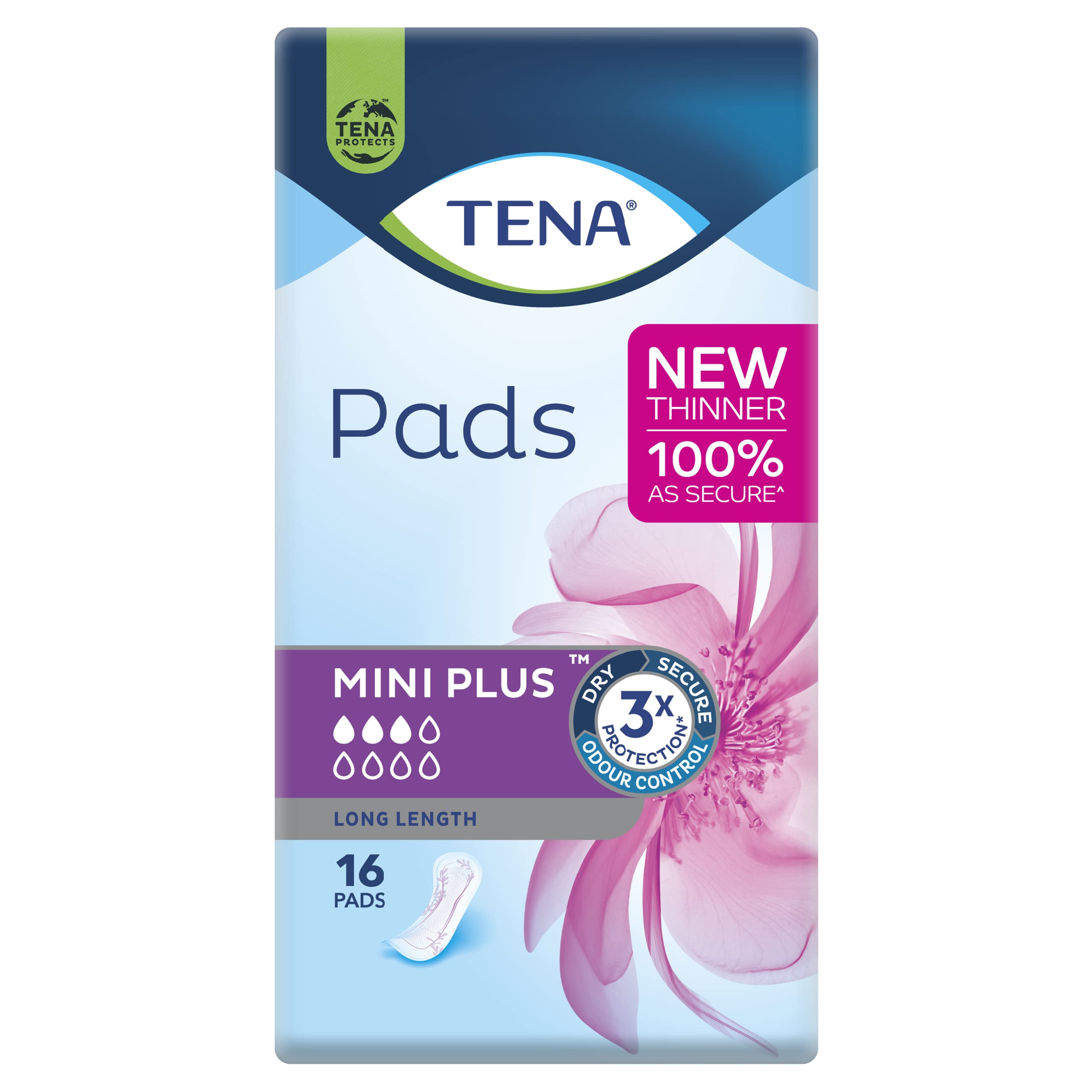 TENA Pads Mini Plus Long Length, Pack of 16 : Amazon.com.au: Health ...