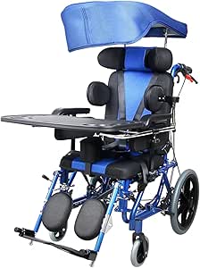 Amazon.com: NRNQMTFZ Cerebral Palsy Children's Wheelchair, Aluminum Alloy Frame, Lightweight ...