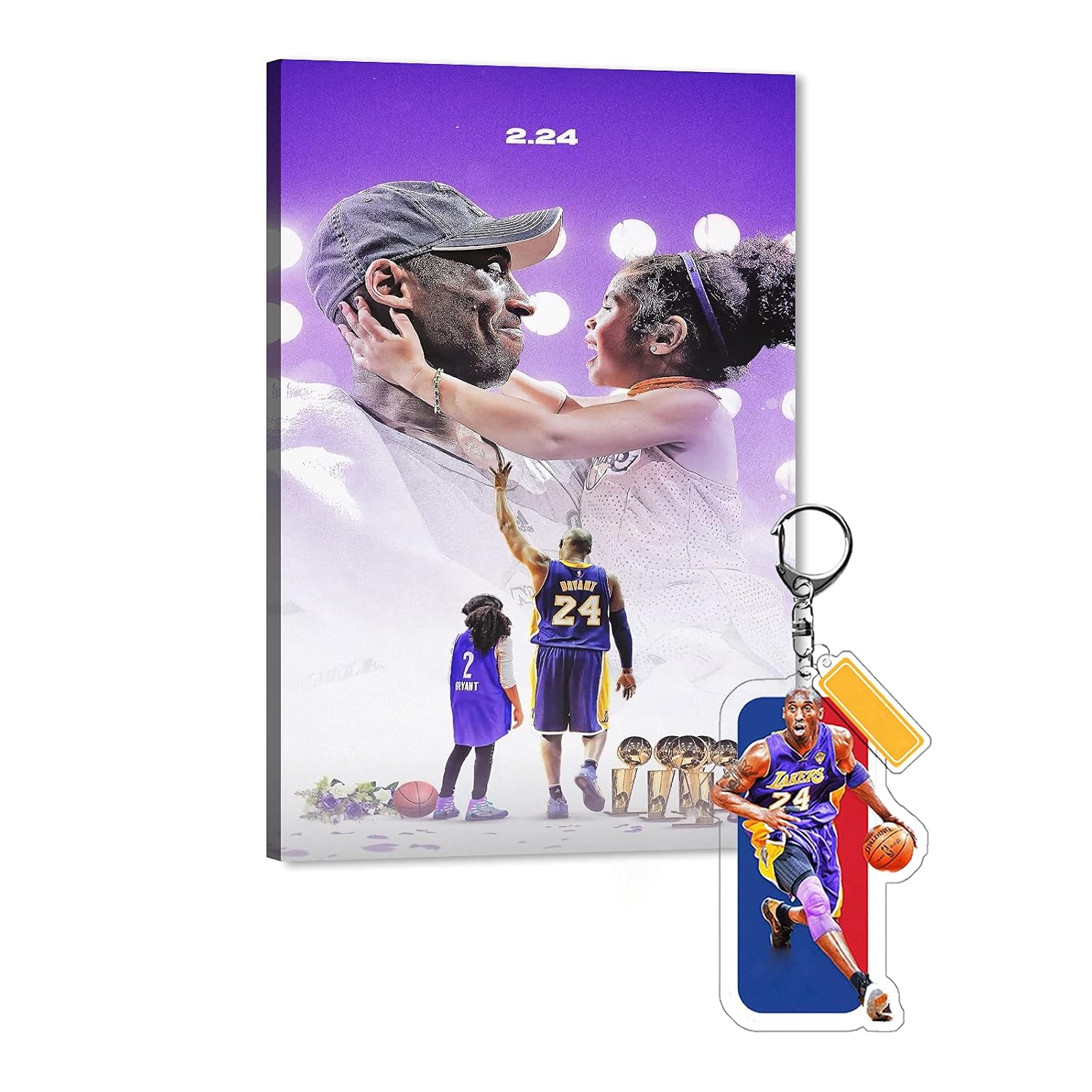 Invincible Kobe Bryant Canvas Wall Art NBA LA Lakers Kobe Inspirational ...