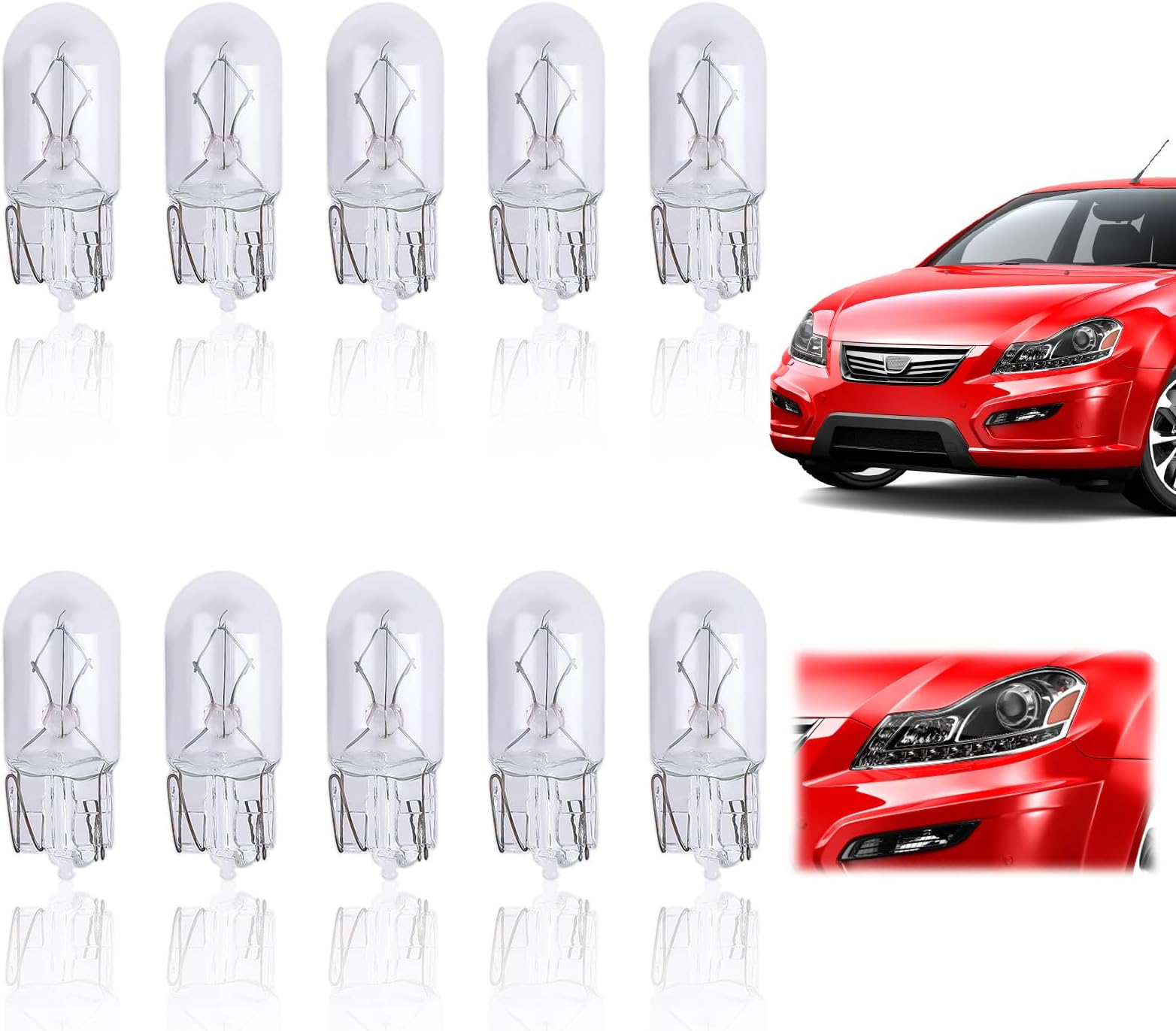 Bothfox 10pcs Car Interior Light Bulbs 501 W5W Replace Side Light 12V ...