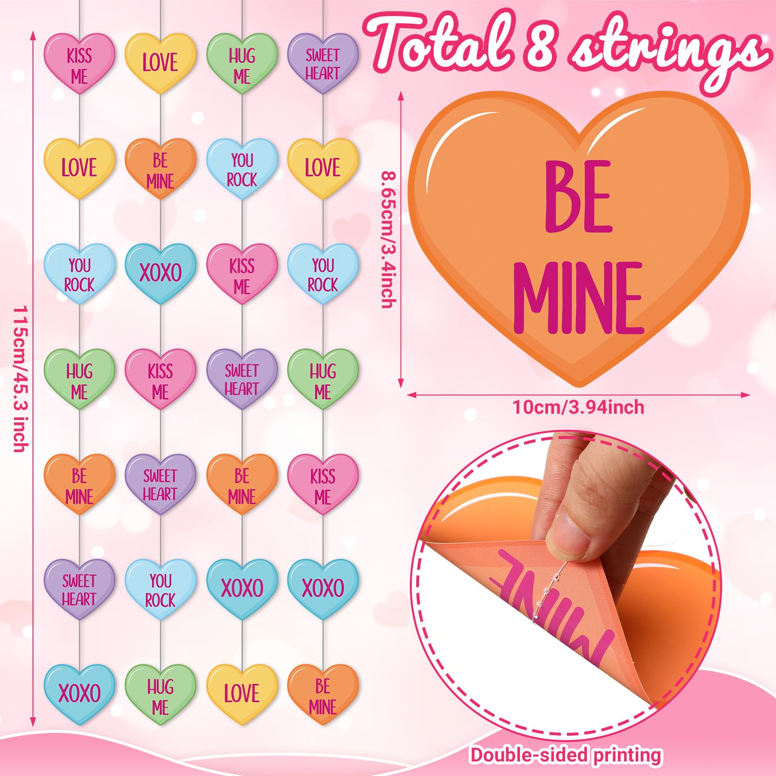Snapklik.com : 8 Pcs Valentines Day Candy Heart Decorations Valentine ...