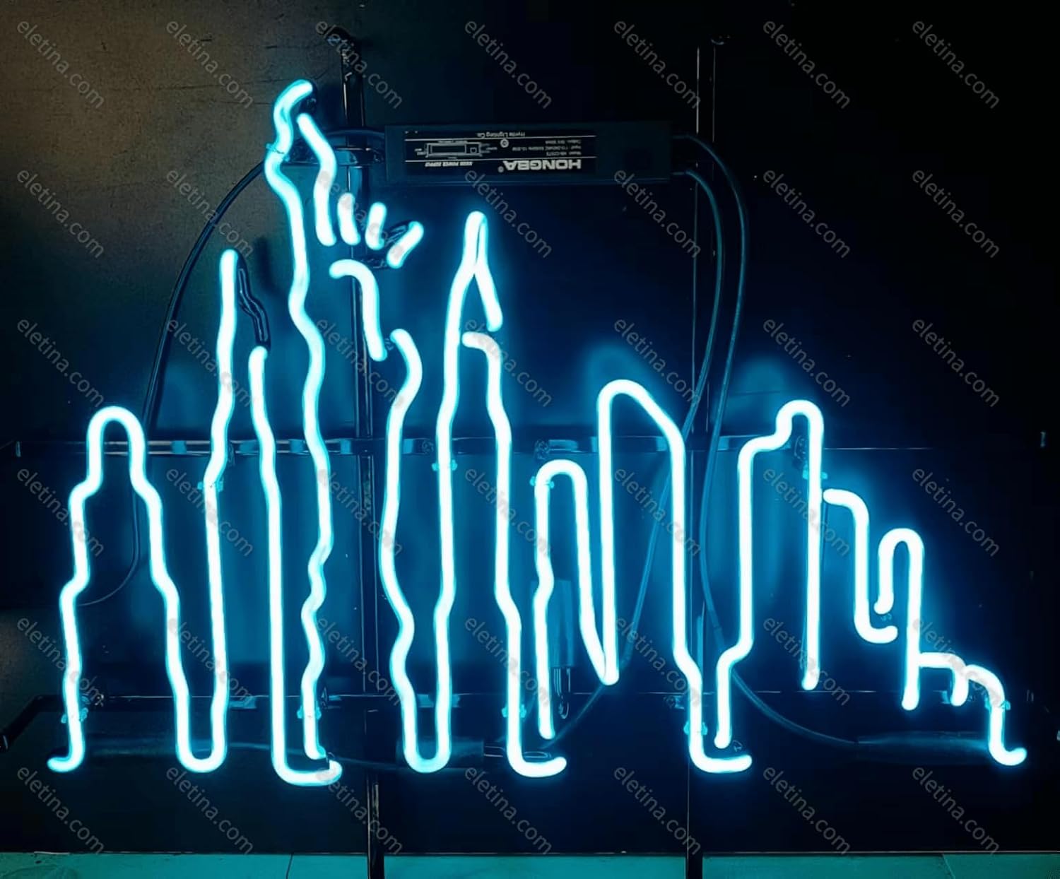 Real Glass Neon Light Sign New York City Skyline Tube Handmade Glass ...