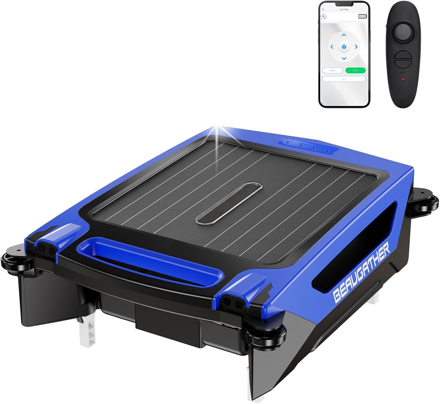 Amazon.com : BEAUGATHER Solar Pool Skimmer with Remote & APP Control ...