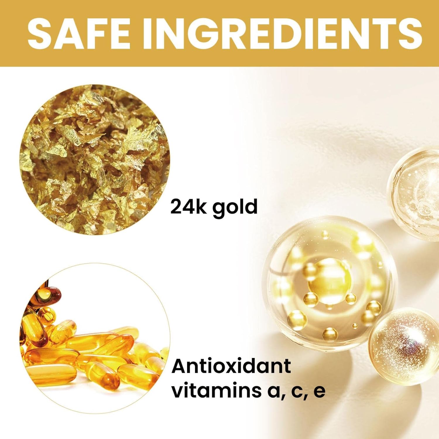Gold - Suero hidratante facial antienvejecimiento con ácido hialurónico ...