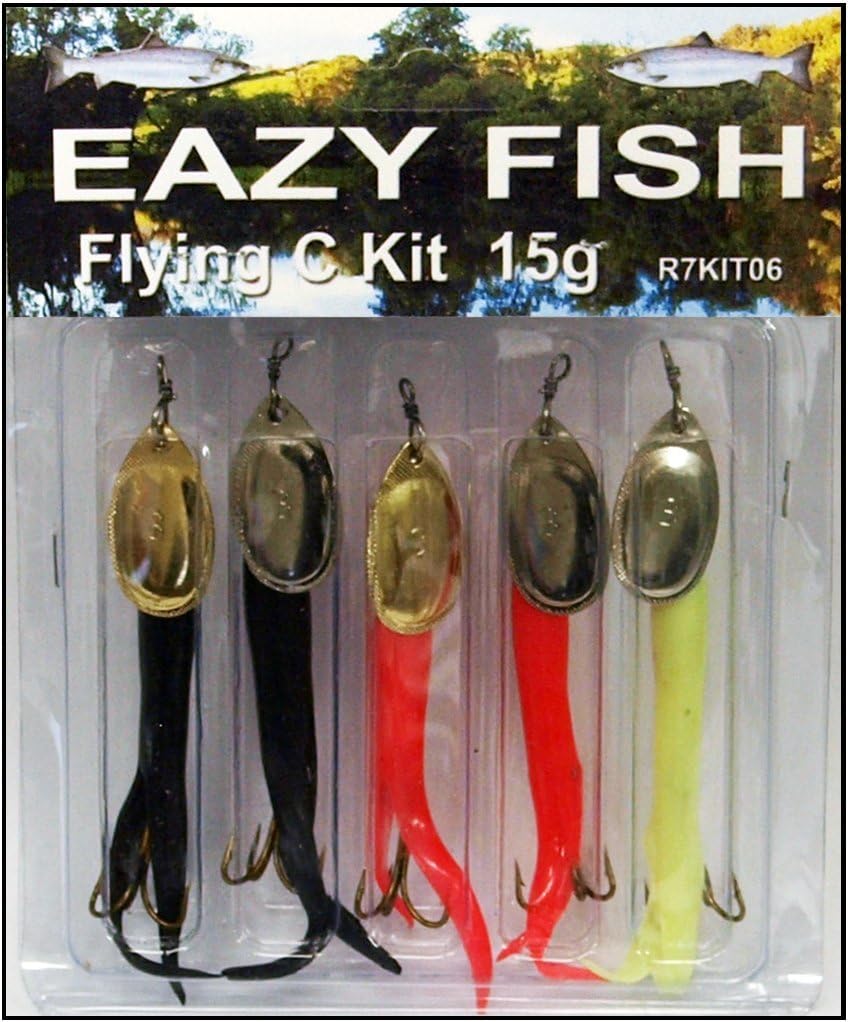 Eazy Fish KIT Assortment of FLYING C Lures - Assorted Colours : Amazon ...