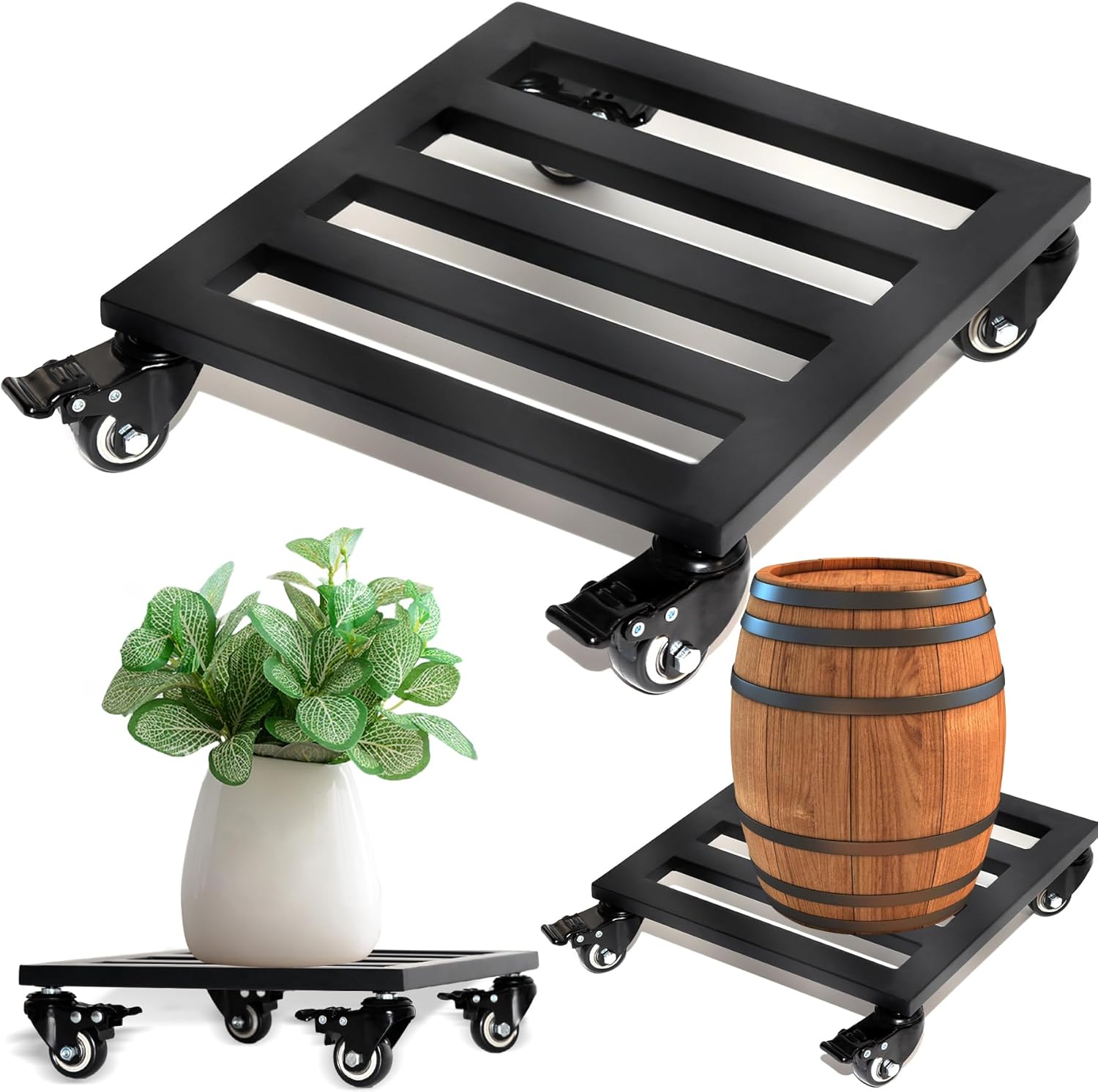 Amazon.com : Hiflora Plant Caddy with Wheels 16 Inch 350 lbs Capacity ...