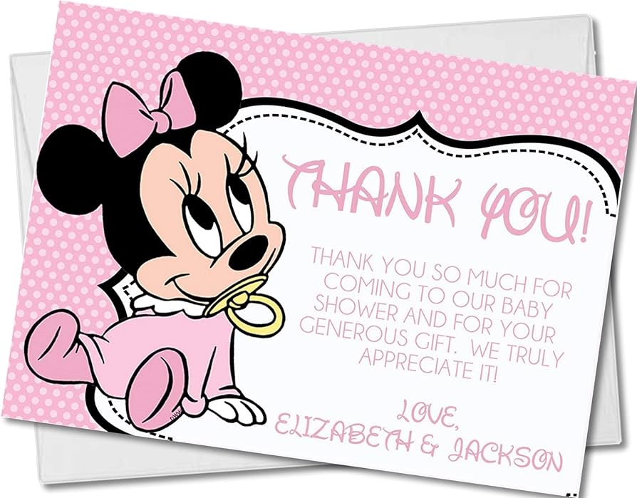 Minnie Mouse Thank You Template