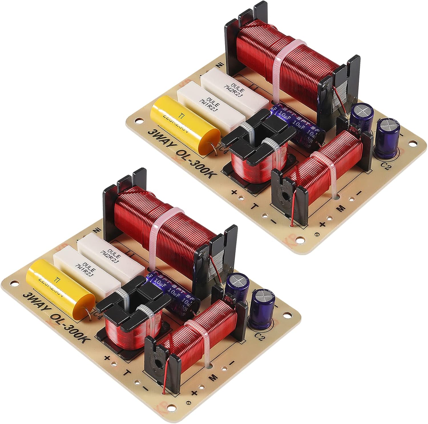 Amazon.com: ACEIRMC 2pcs 180W 3-Way Audio Crossover Filters Frequency ...