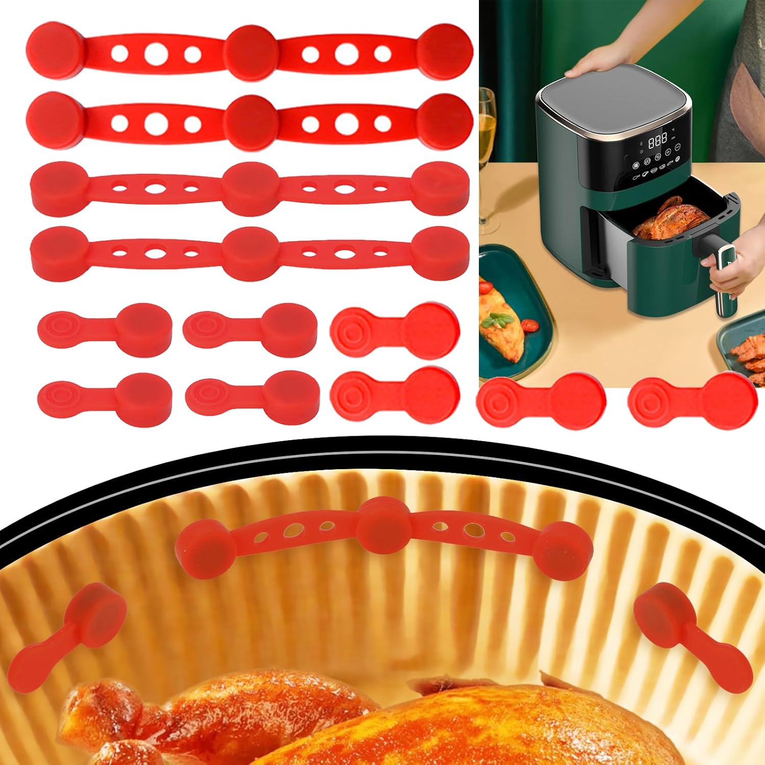 Amazon.com: 4 Sets of High Temperature Resistant Silicone Magnet Clasp ...