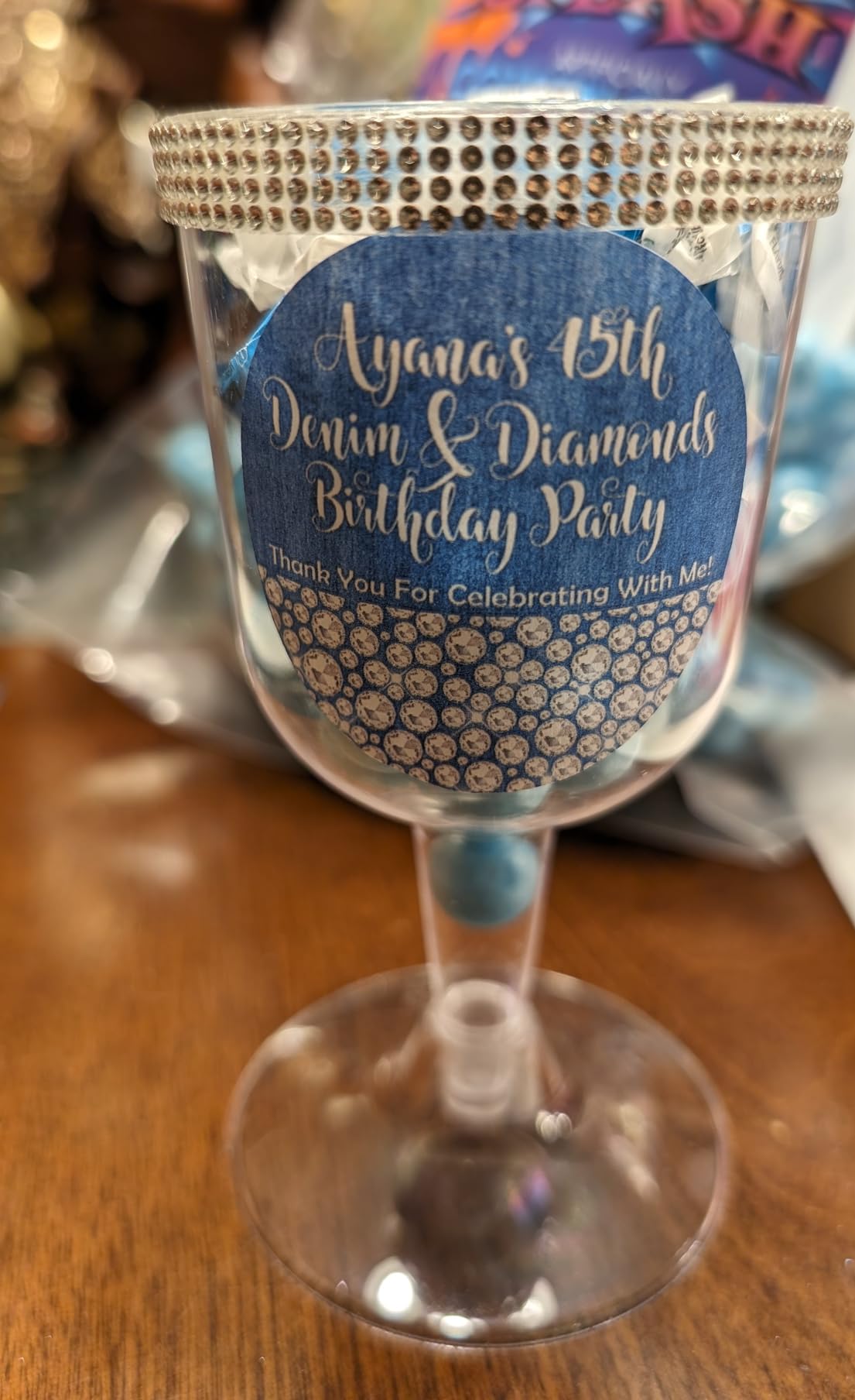 Amazon.com: Denim And Diamonds Birthday Party Stickers Or Favor Tags ...