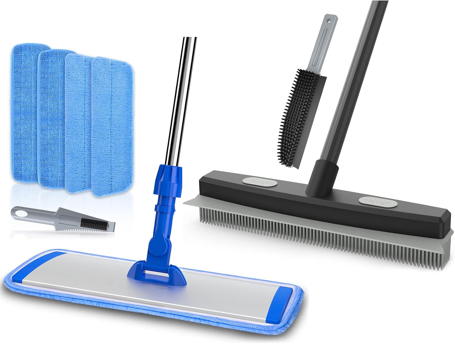 Amazon.com: Sunally 18 Inch Professional Microfiber Mop Floor Cleaning ...