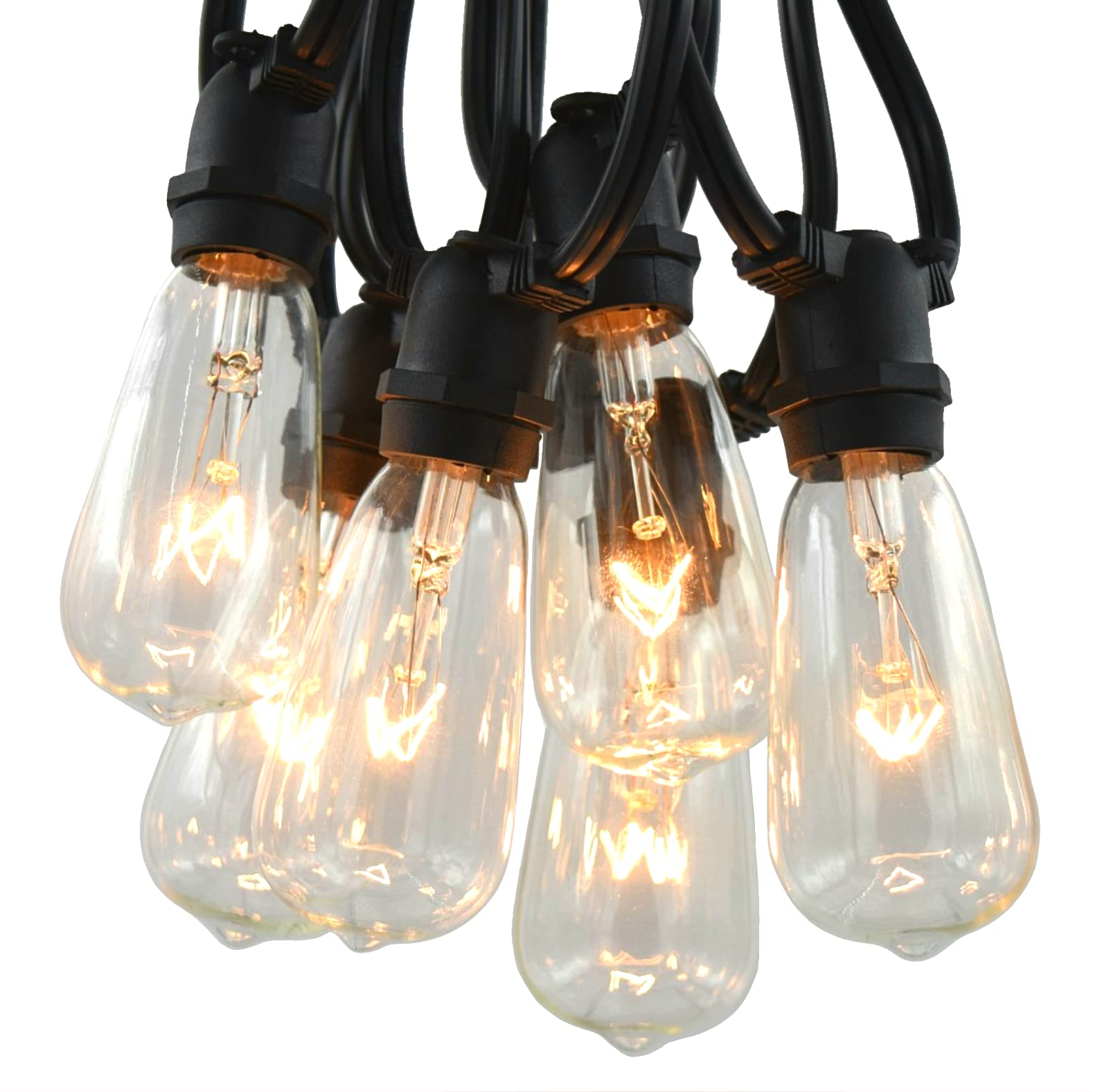 Hometown Evolution, Inc. Vintage Outdoor String Lights (100 Ft, ST40 ...