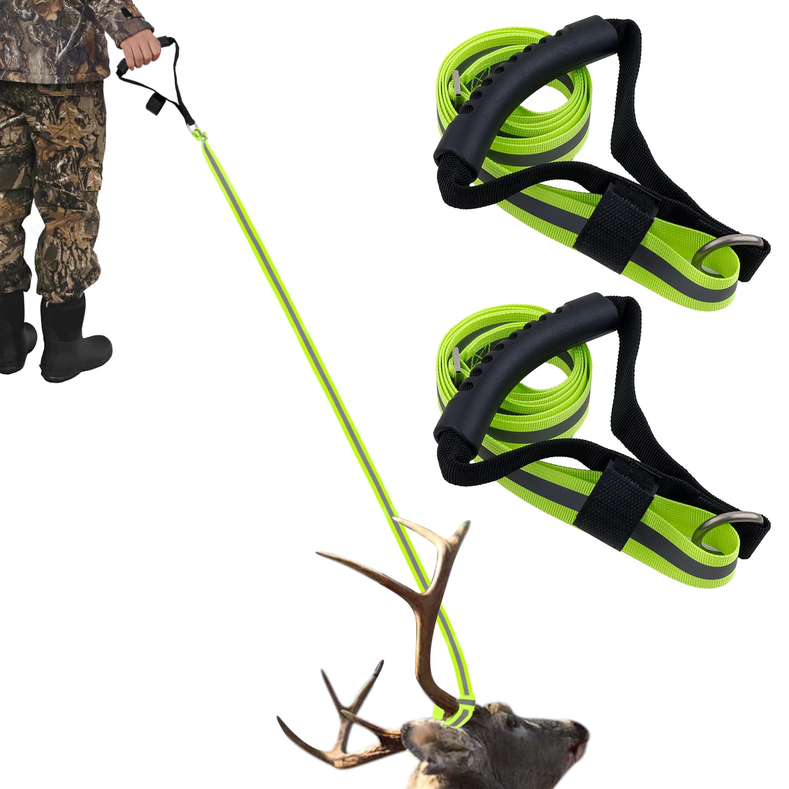 Ironwarrior Deer Drag Rope, Deer Drag Strap with Reflective Stripe and ...