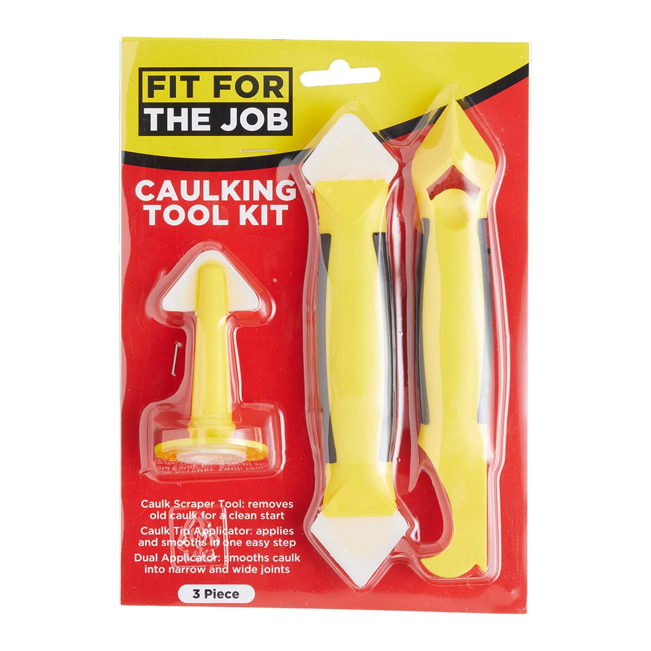 Fit For The Job 3 Piece Caulking Tool Kit for Applying & Smoothing ...
