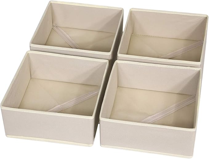 Amazon.com: DIOMMELL 4 Pack Foldable Cloth Storage Box Closet Dresser ...