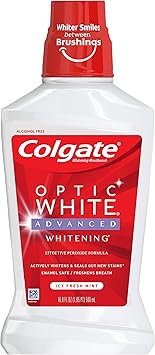 Amazon.com: Colgate Optic White Multi-Care Whitening Rinse - High ...