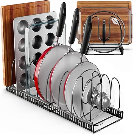 Amazon.com - JULY HOME Expandable Pot and Pan Organizer Rack for ...