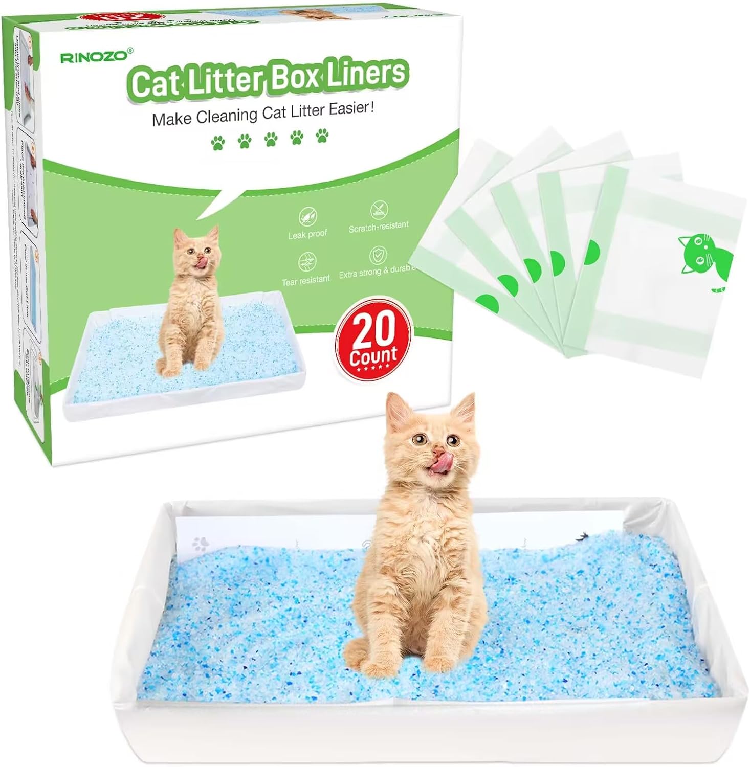 Amazon.com : Litter Box Liners Compatible with Pet* ScoopFree Reusable ...