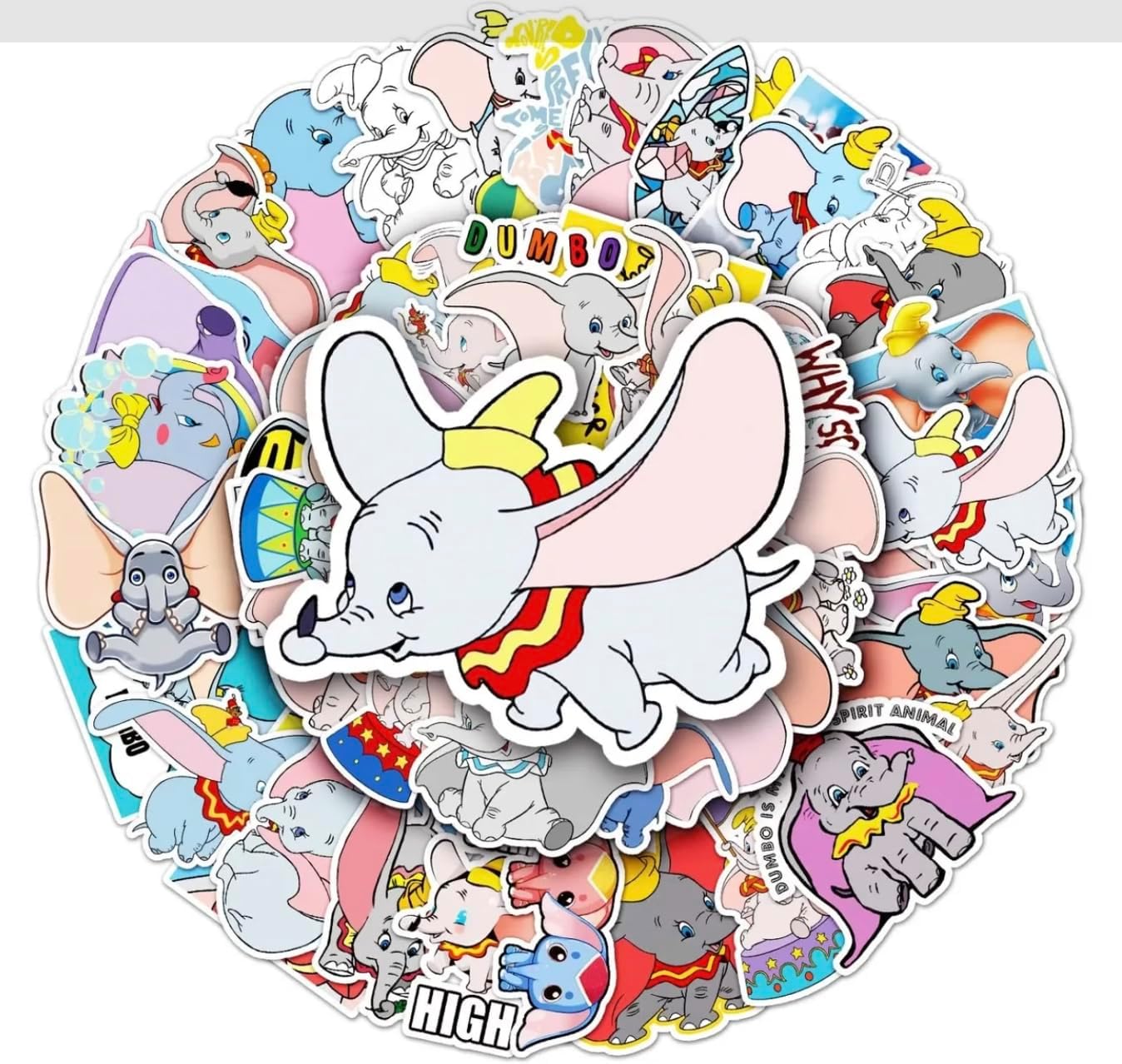 Amazon.com: 50PCs Cute Elephant Stickers, Cartoon Anime Stickers, Vinyl ...