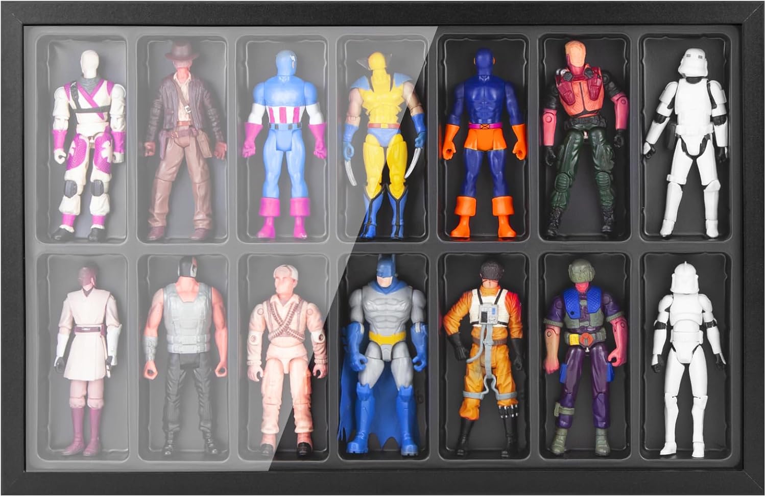 Amazon.com: DisplayMore Wooden Display Case for Action Figures, Wall ...