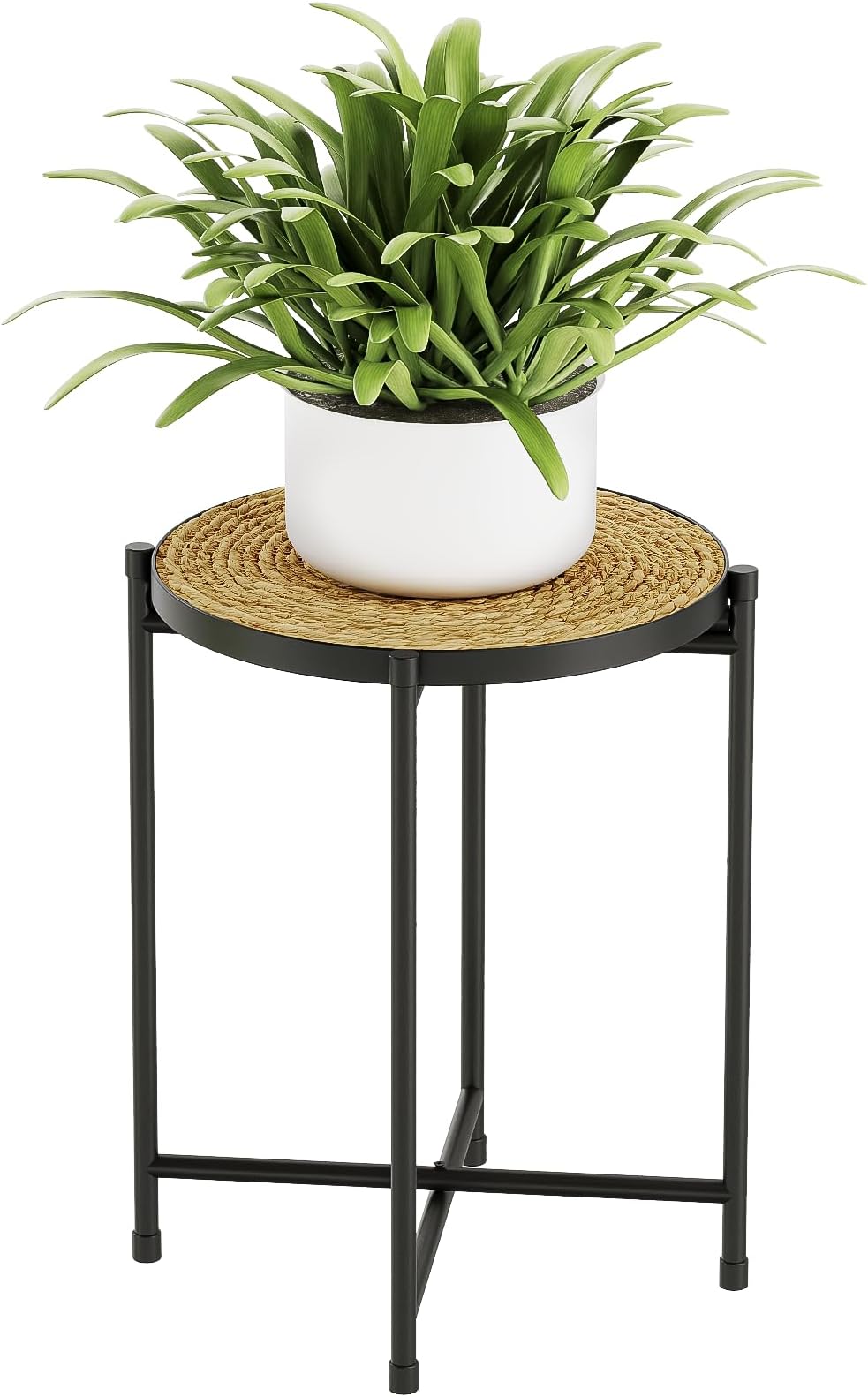 Amazon.com: Bamworld Round Plant Stand Indoor Outdoor Metal Modern ...