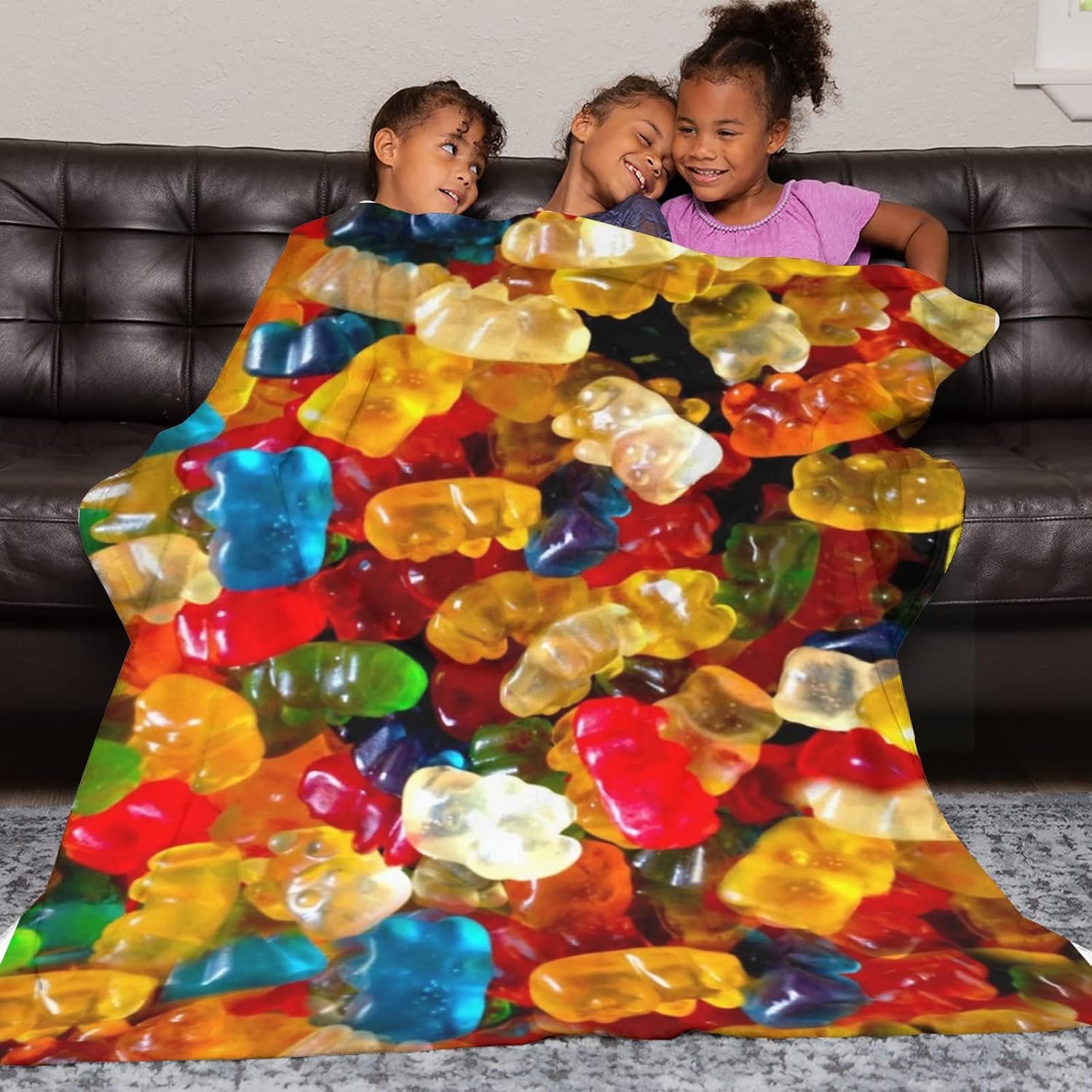 Gummy Bear – Manta 3D divertida y realista de comida ultra suave, 50 x ...