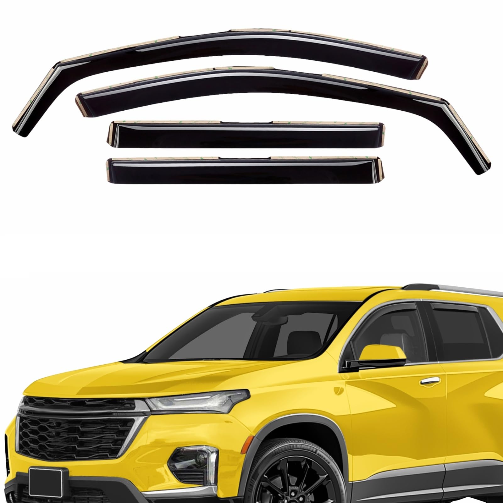 Extra Durable Window Deflectors in-Channel Window Visors Rain Guards ...