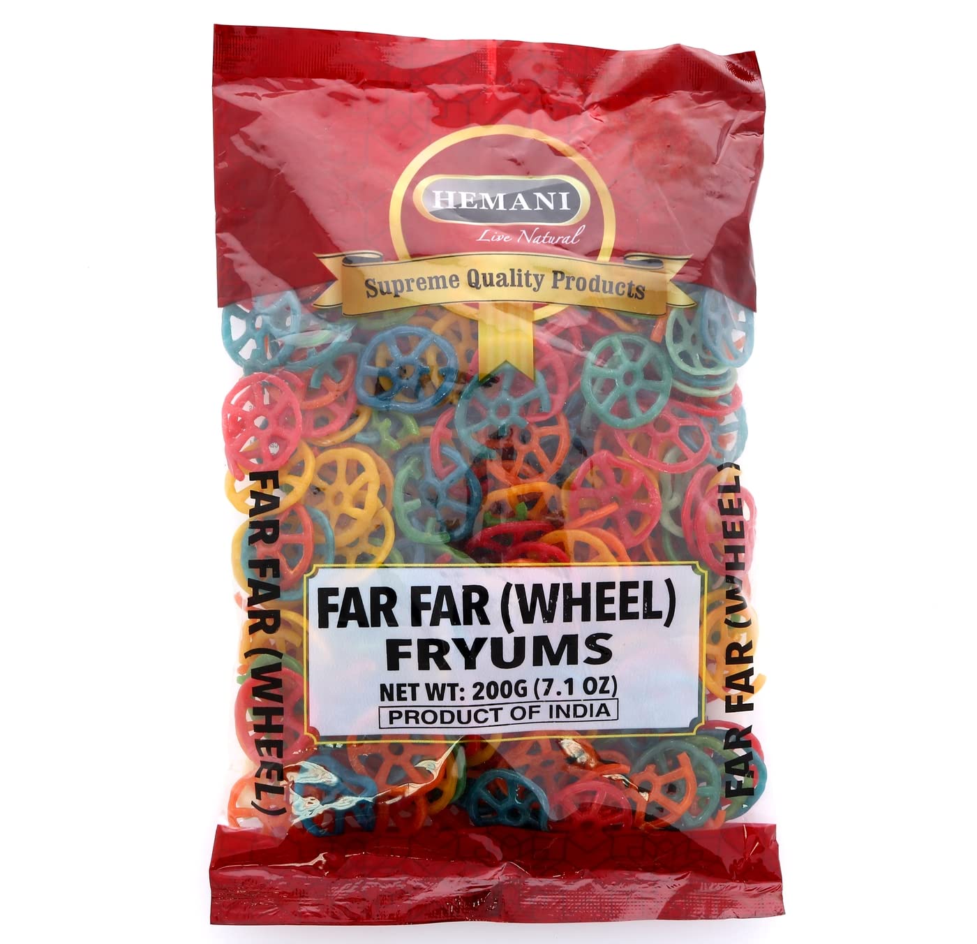 Amazon.com: HEMANI Far Far Fryum Wheel 7.1 OZ (200g) - Puffed Snack ...