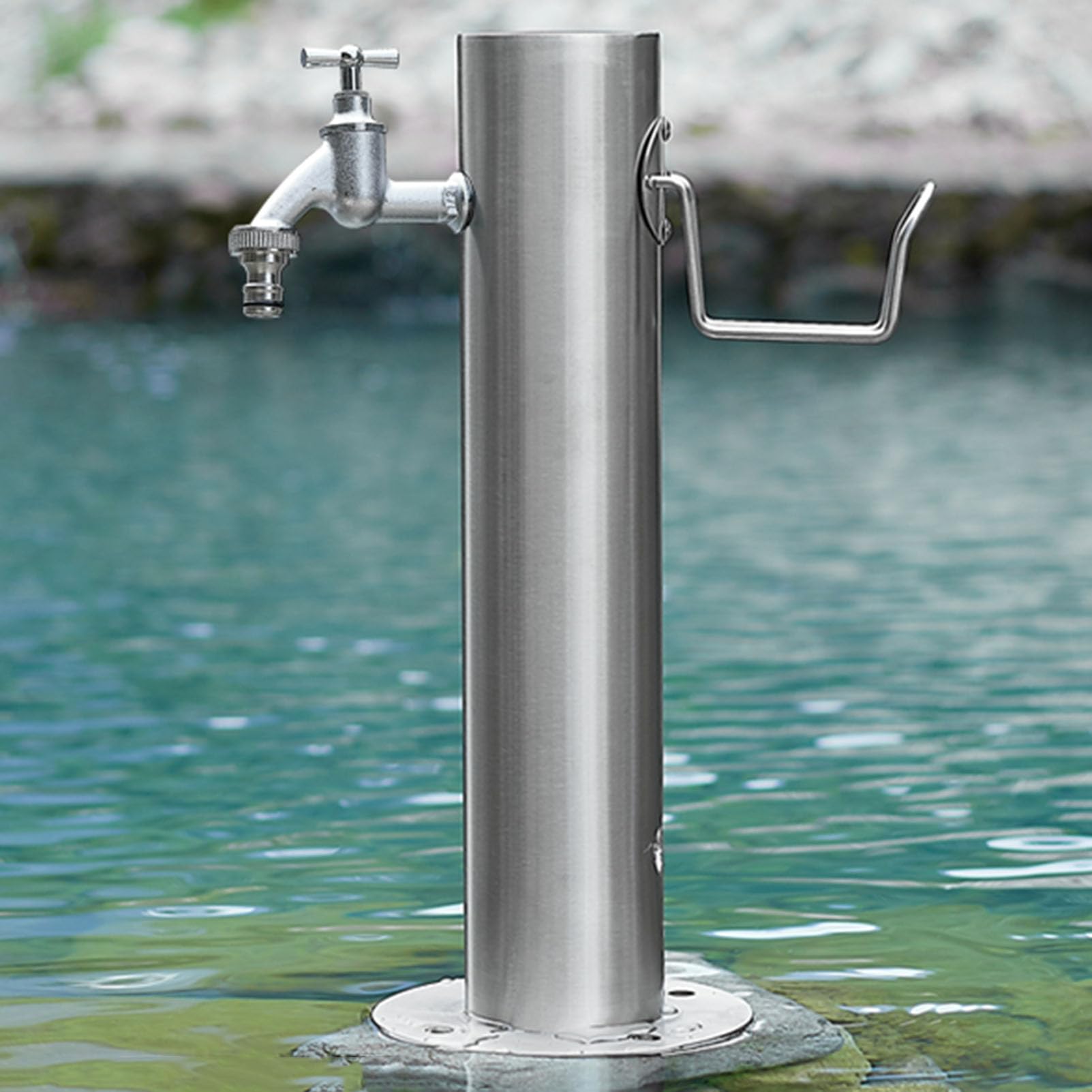 Amazon.com: Freestanding Garden Water Column with Outdoor Hose Stand ...