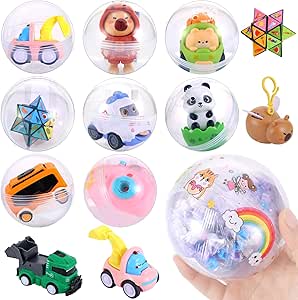 Amazon.com: Joottuan 9 Pcs Large 4 Inch Gumball Vending Machine Capsules Toys Contain Assorted ...