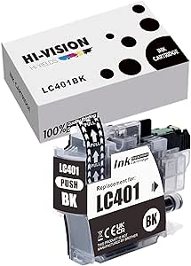 Amazon.com: HI-VISION HI-YIELDS Compatible LC401 (Black Only) Ink Cartridge Used for Brother MFC ...