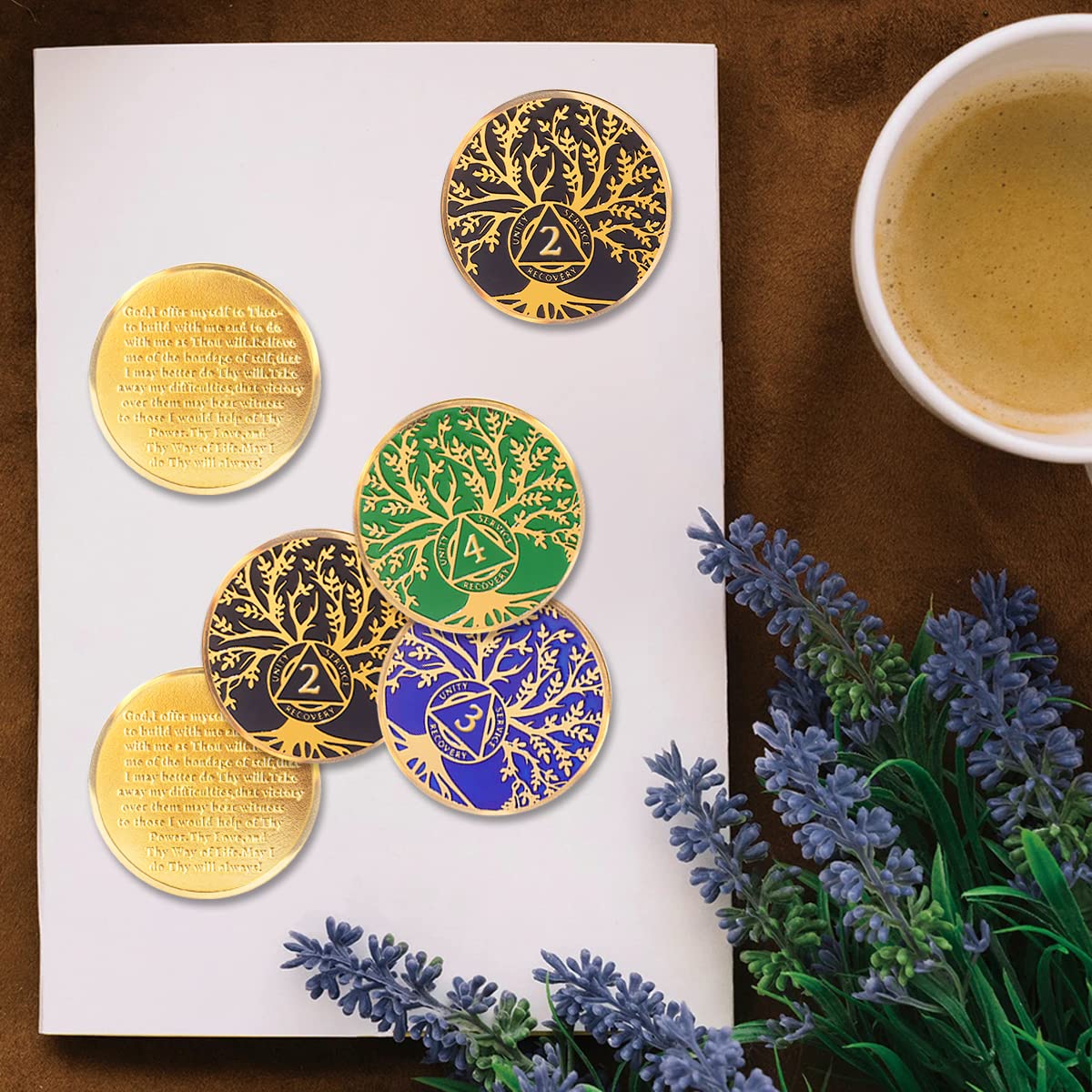 Snapklik.com : 2 Years Sobriety Chip,Tree Of Life One Chip,AA Recovery ...