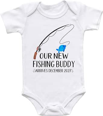 Amazon.com: Doozy Designs Our New Fishing Buddy Arrives - Customizable ...