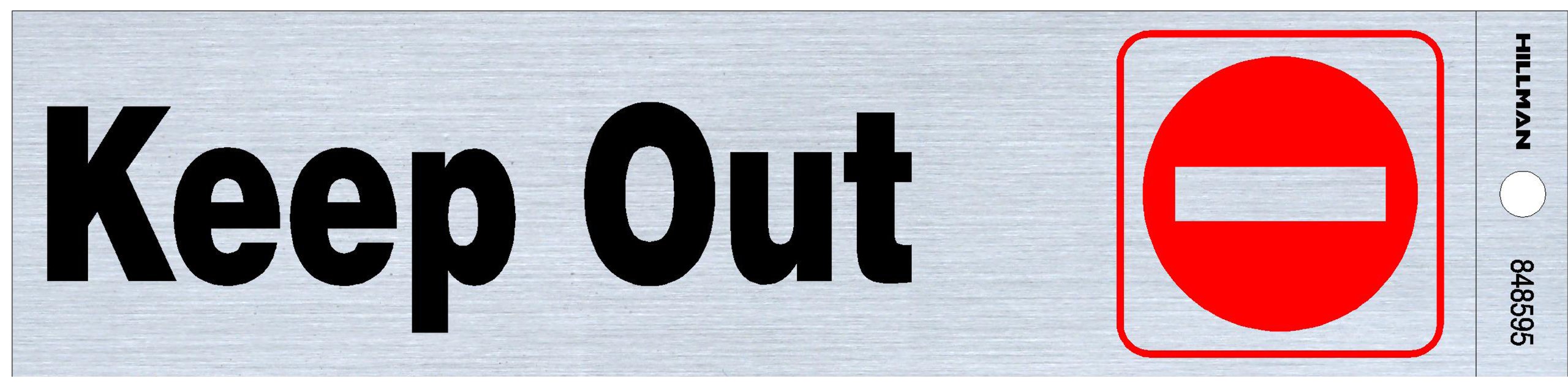Snapklik.com : Hillman 848595 Keep Out Self-Adhesive Sign
