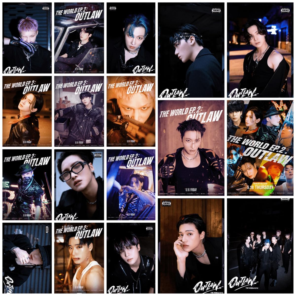 Buy Careflection Kpop Ateez The World: Outlaw Album Holographic ...