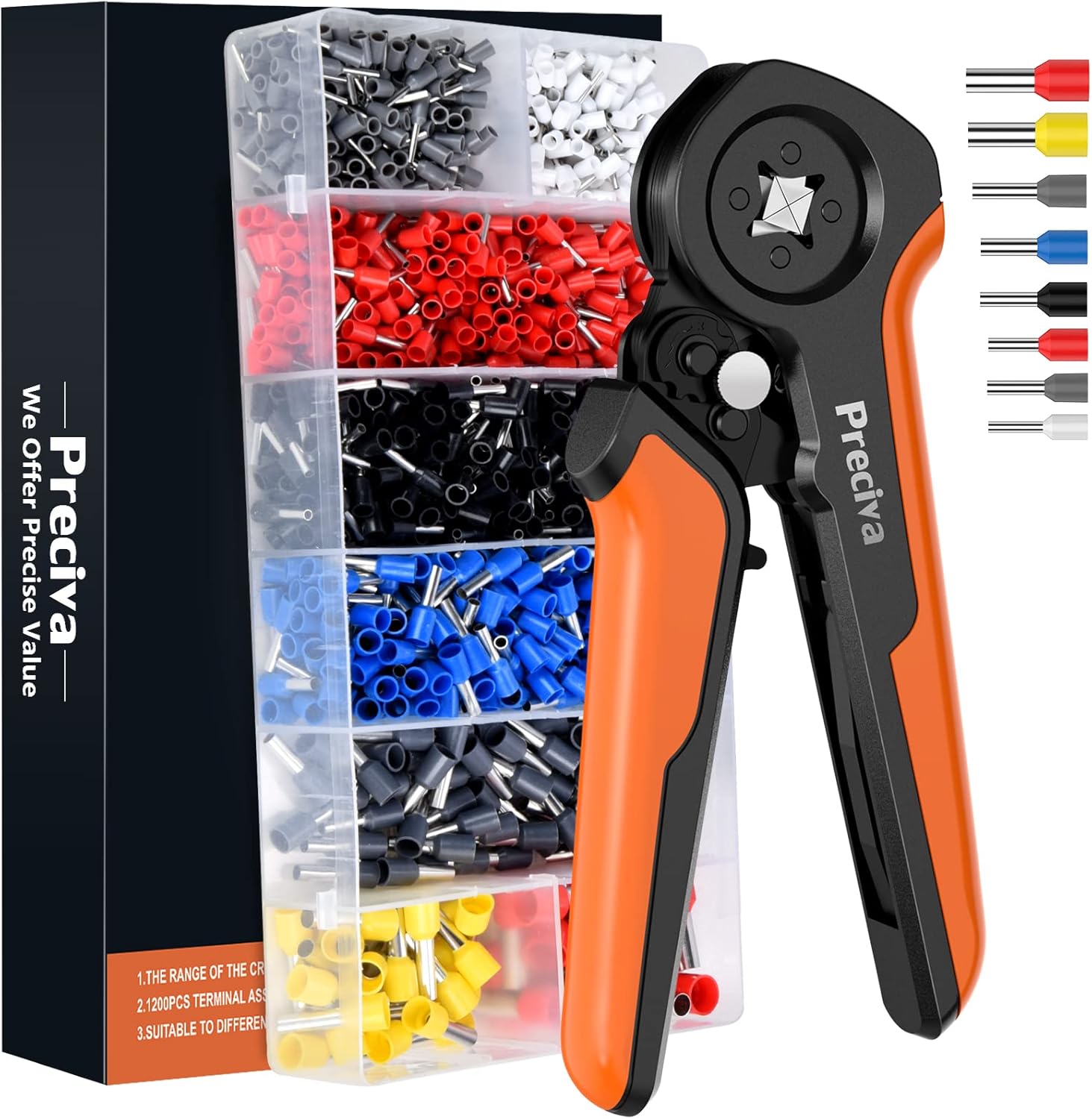 Ensemble de Pinces à Sertir, Preciva Outil de Sertissage de Cosse de 0 ...