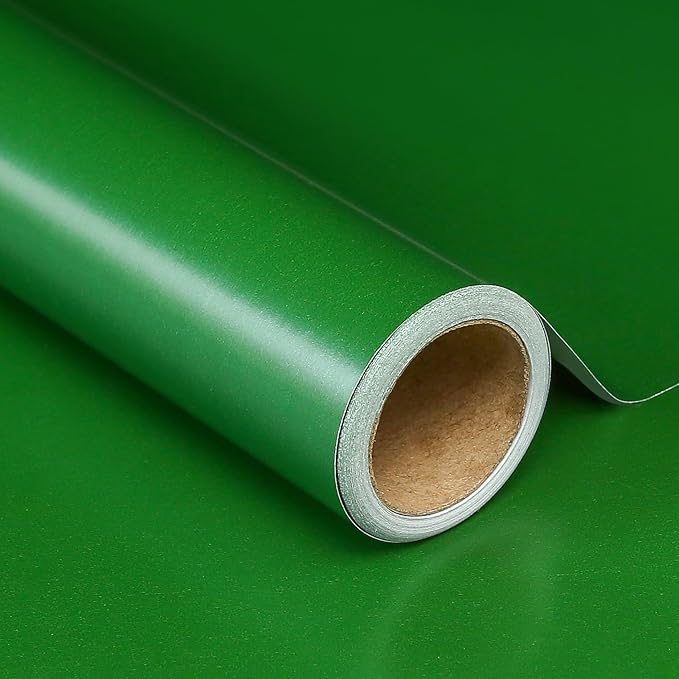 Amazon.com: CAMKUZON Green Wrapping Paper Roll for Christmas, Birthday ...