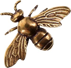 Amazon.com: Toddmomy 1pcs Gold Bee Figurines,Vintage Brass Bee Statues ...