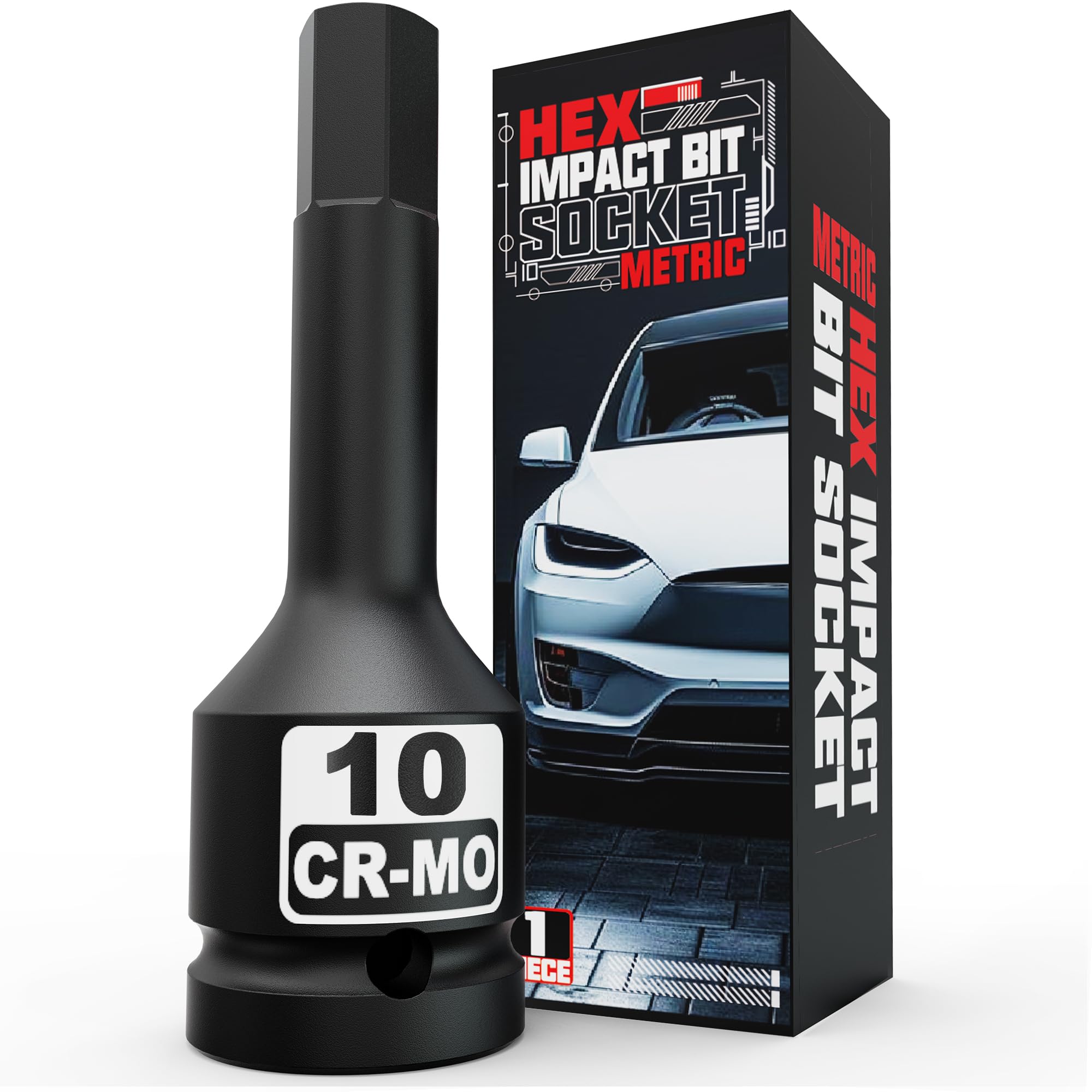 Aiourx 1/2" Drive 10 mm Hex Bit Metric Socket, H10 Allen Bit Socket ...