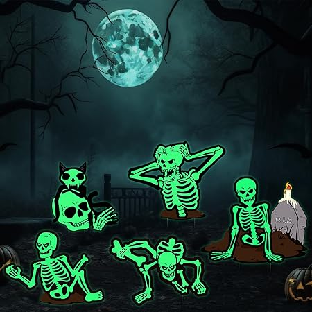 Amazon.com : Halloween Decorations Outdoor Yard Signs - 5pcs Halloween ...