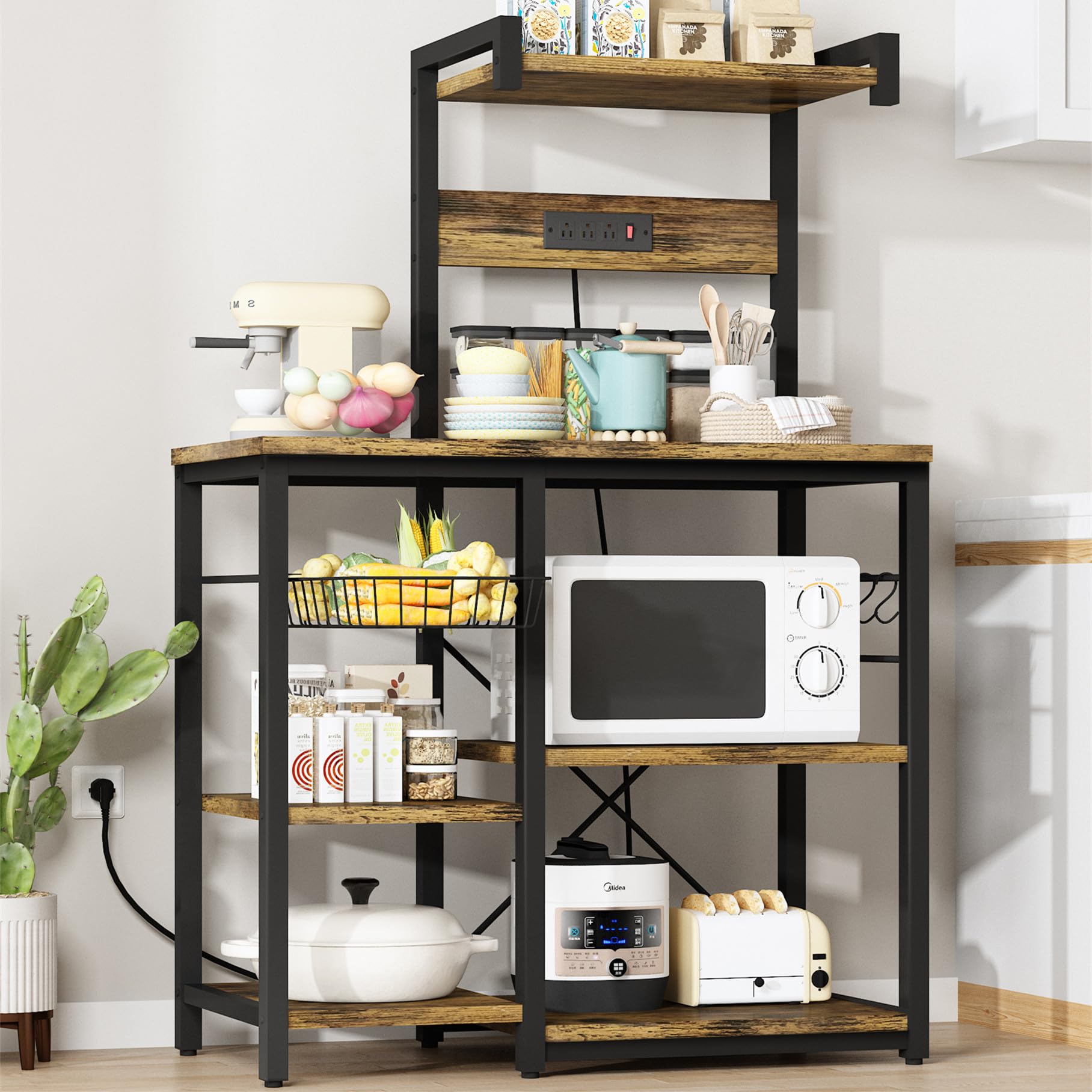 Amazon.com - DKLGG Bakers Racks for Kitchens with Storage, Microwave ...