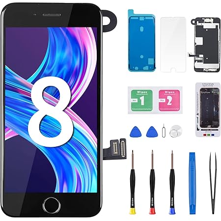 Amazon.com: Mobkitfp for iPhone 8/SE 2020 Screen Replacement Full Assembly Black with Front ...