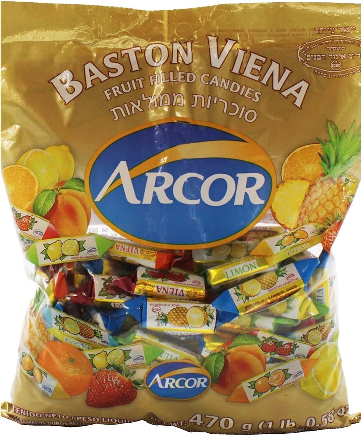 Arcor Fruit Filled Candy 470g, Chewy Sweets With a Fruity Centre ...