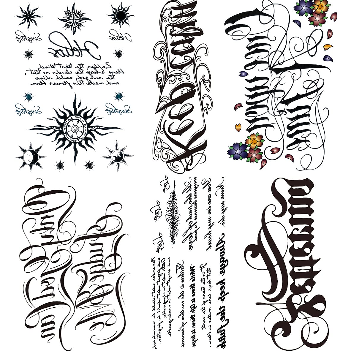Amazon English Temporary Tattoo 6 Sheet Large Fake English Words amazon-english-temporary-tattoo-6-sheet-large-fake-english-words