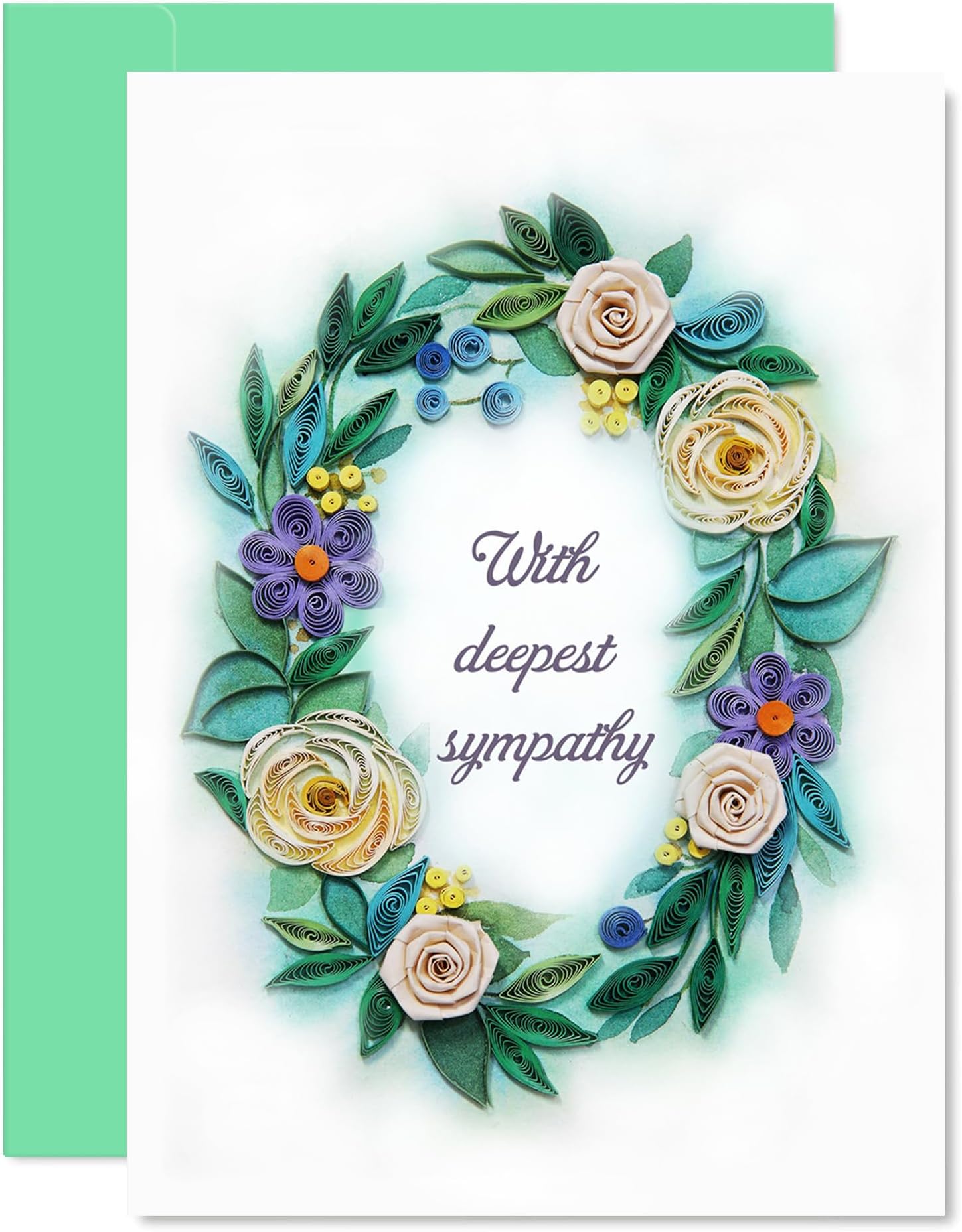 Amazon.com : TUMYBee Blue Hydrangea Card, With Deepest Sympathy Card ...